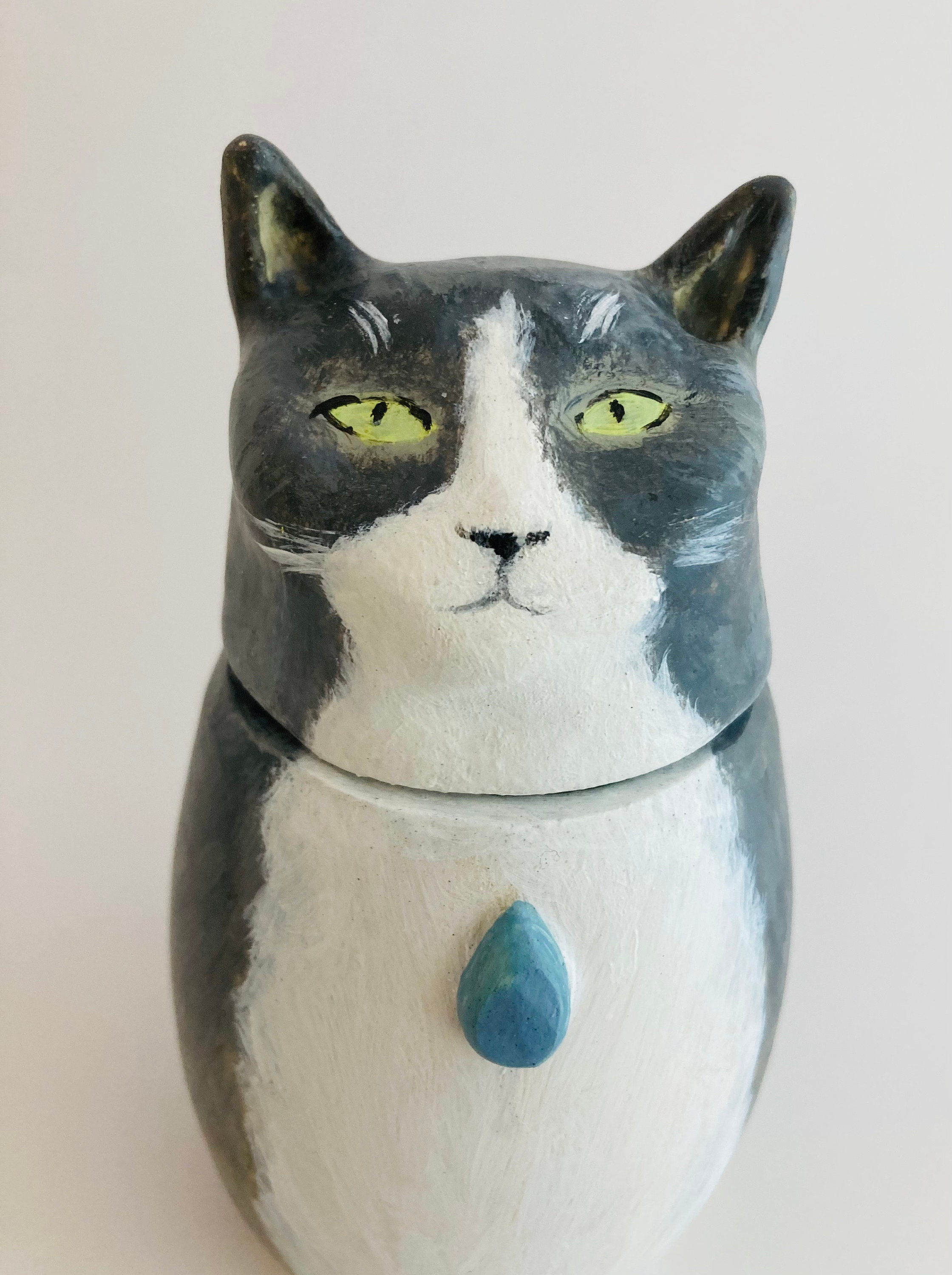 Handmade Ceramic Cat Urn Hand-painted Kitty Memorial - Etsy