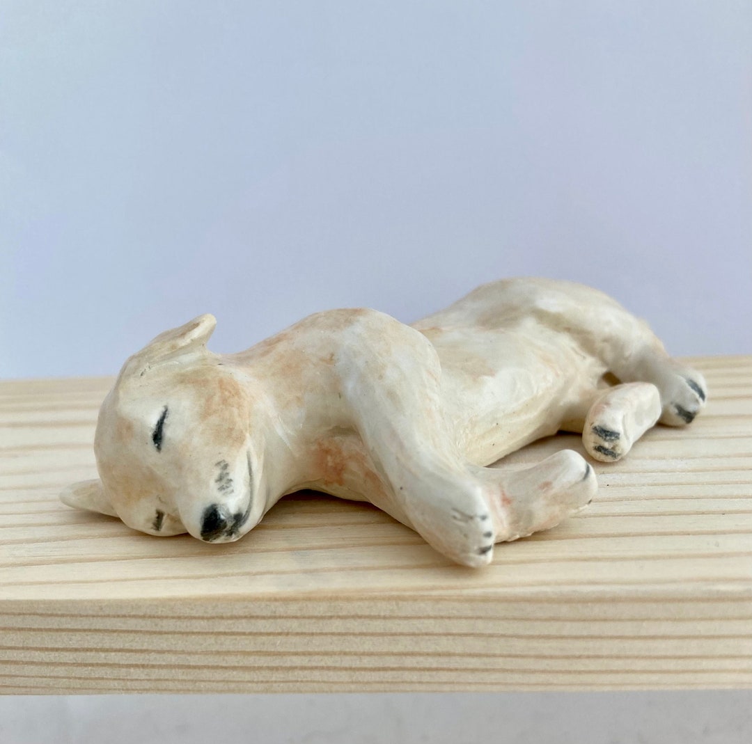 Custom Ceramic Dog Figurine: Hand-painted Pet Portrait Sculpture - Etsy