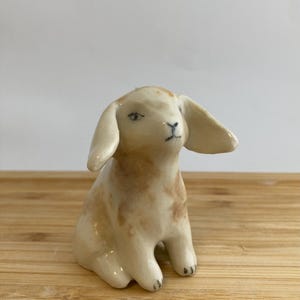 Ceramic Rabbit Candle Holder: Handmade Whimsical Cake Topper - Etsy