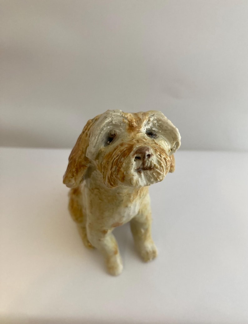 Custom Ceramic Dog Figurine: Hand-painted Pet Portrait Sculpture - Etsy
