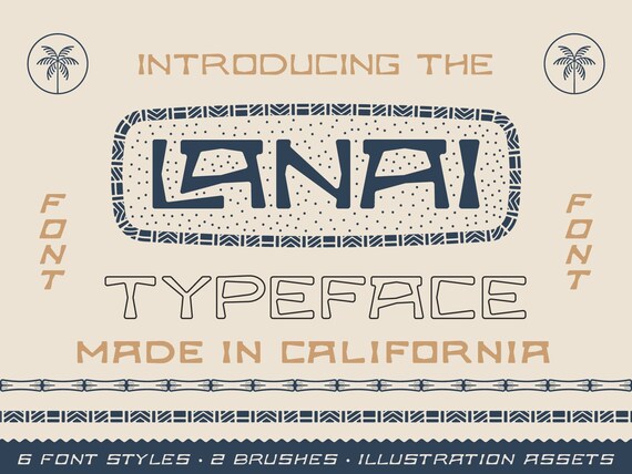 Lanai Typeface Island Font - Etsy