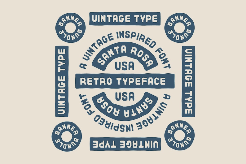 Santa Rosa Typeface Bundle - Etsy