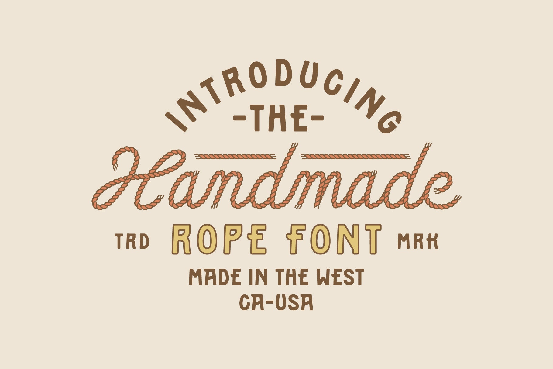 Desert Rope Typeface Western Script Font - Etsy
