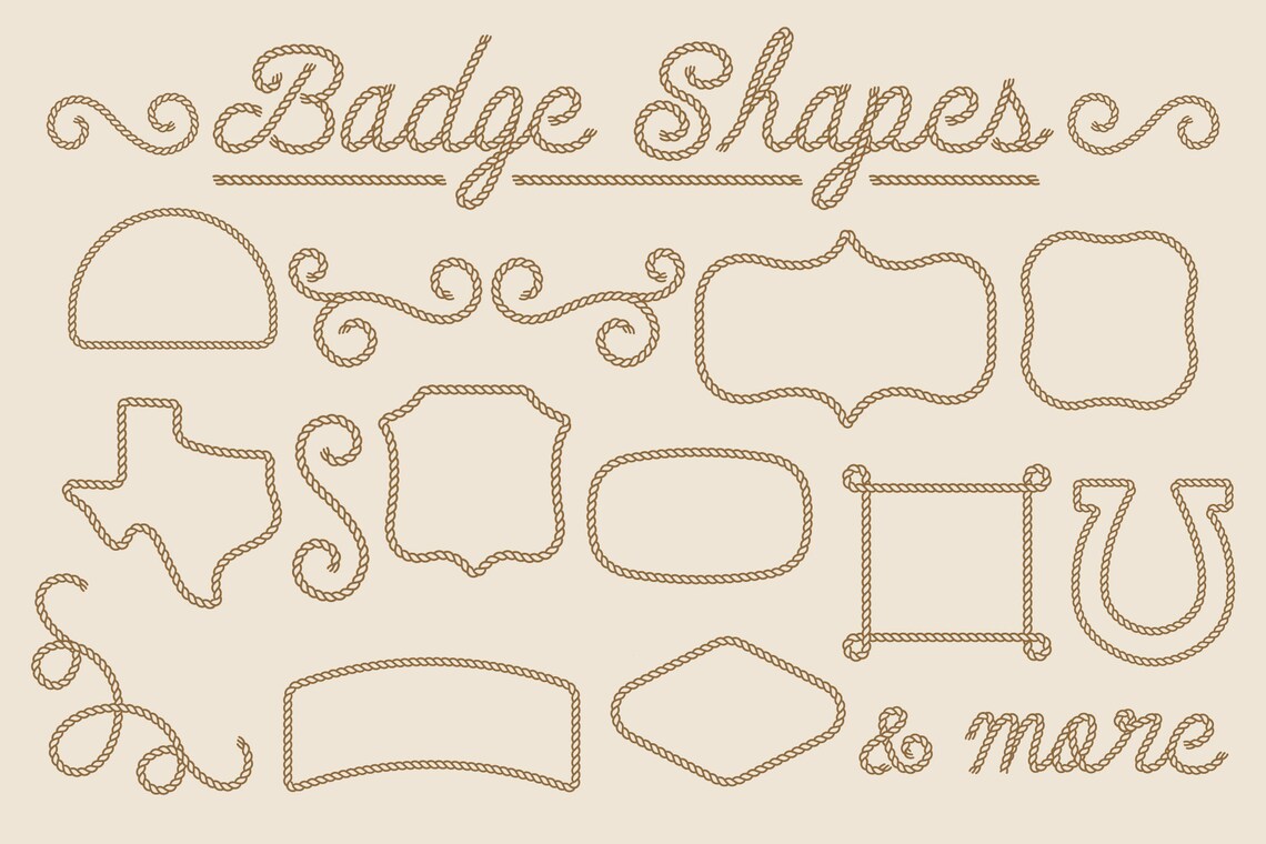 Desert Rope Typeface | Western Script Font - Etsy