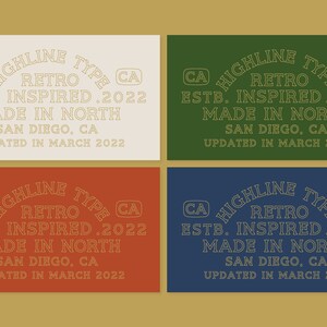 HIGHLINE Font | Vintage Typeface - Etsy