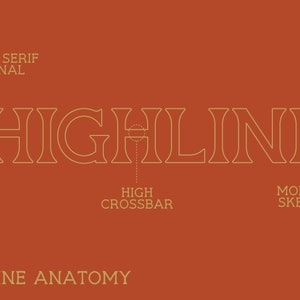 HIGHLINE Font | Vintage Typeface - Etsy