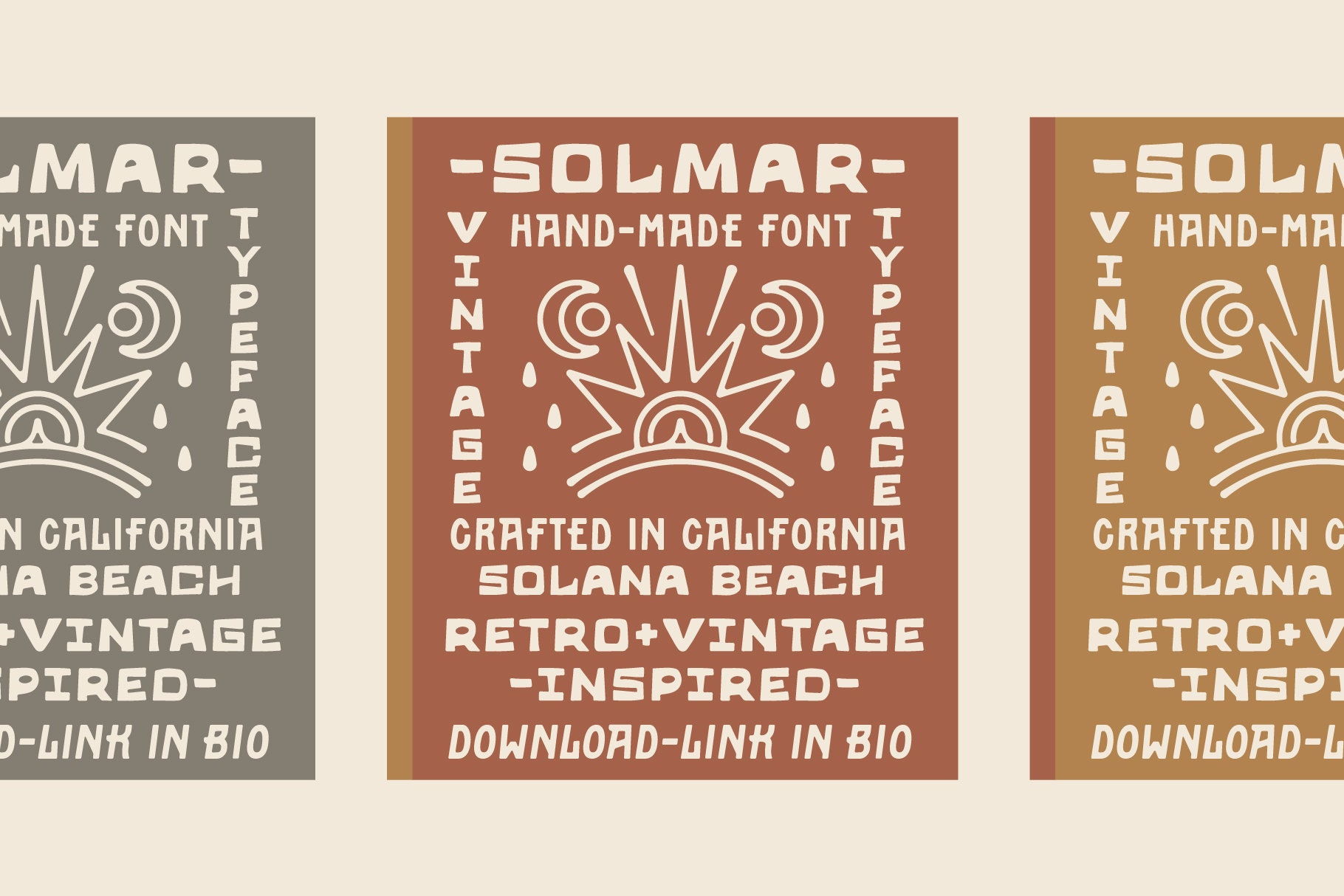 Solmar Typeface | Handmade Font - Etsy