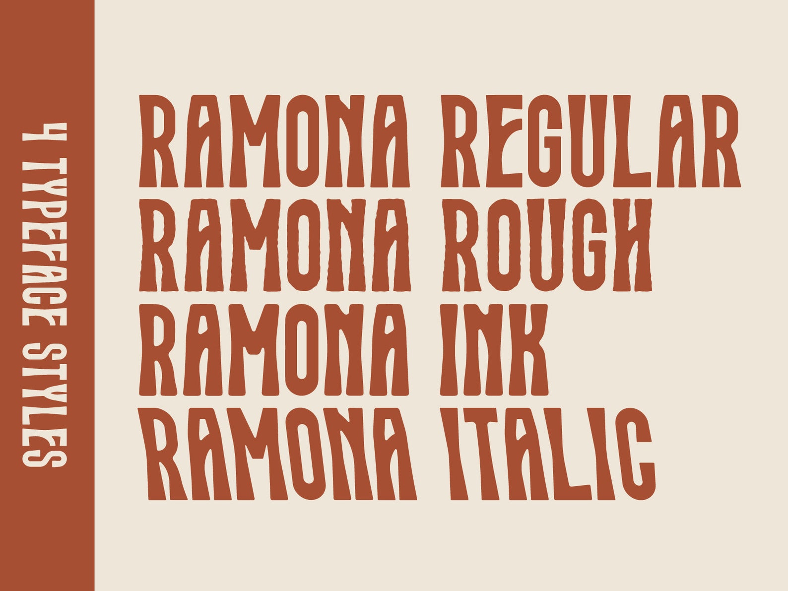 Ramona Typeface | Vintage Font - Etsy