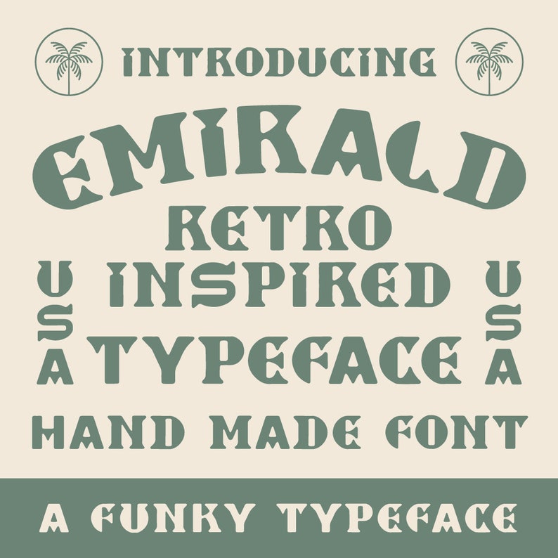 Emirald Vintage/ Retro Font - Etsy