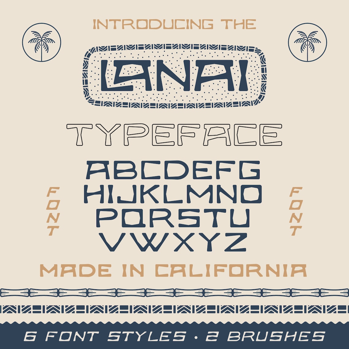 Lanai Typeface | Island Font - Etsy