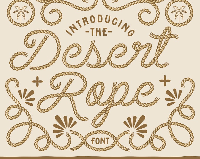 Twist Rope Font, Handwritten Script Font, Cricut Fonts, Calligraphy ...