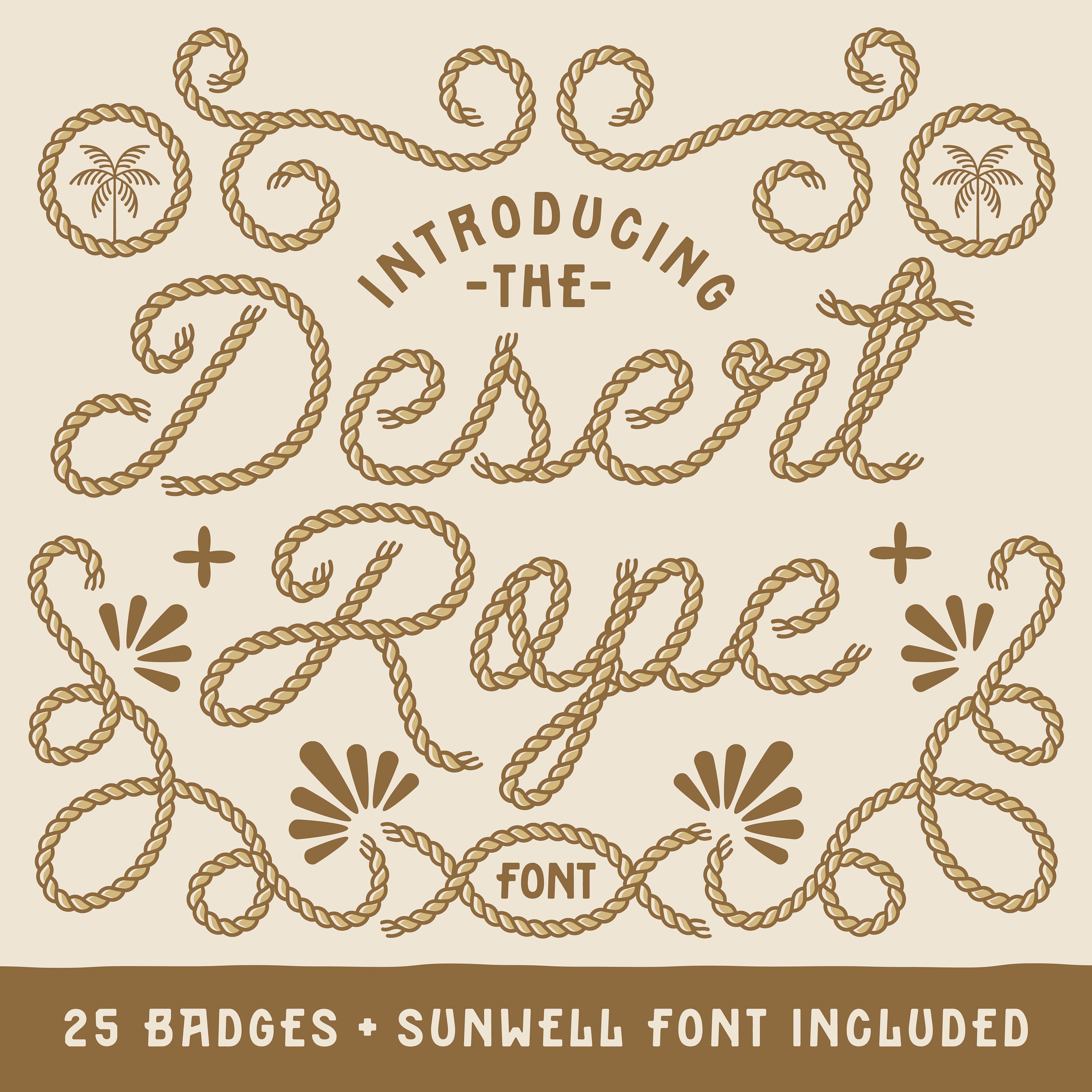 Desert Rope Typeface | Western Script Font - Etsy
