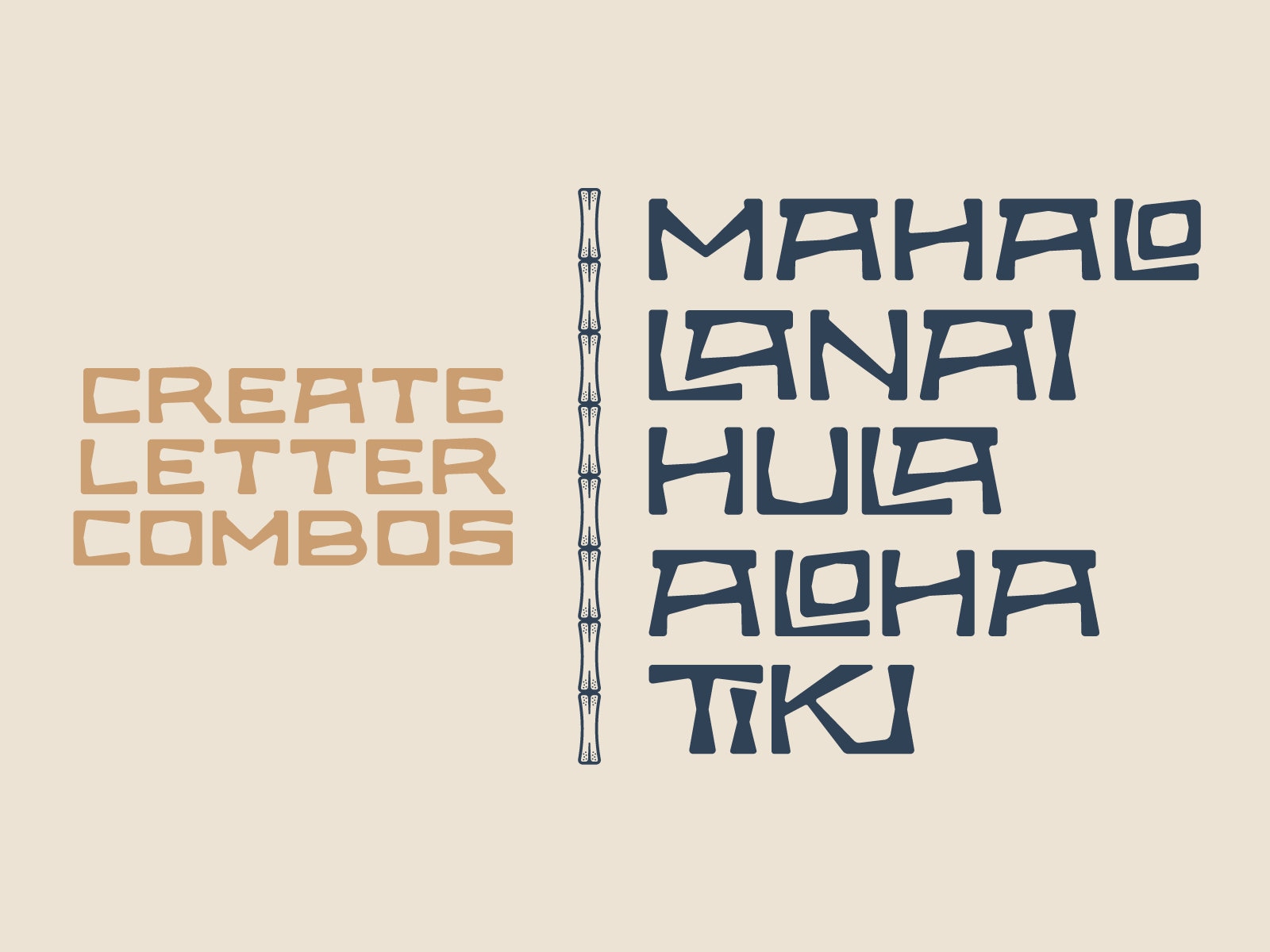 Lanai Typeface | Island Font - Etsy