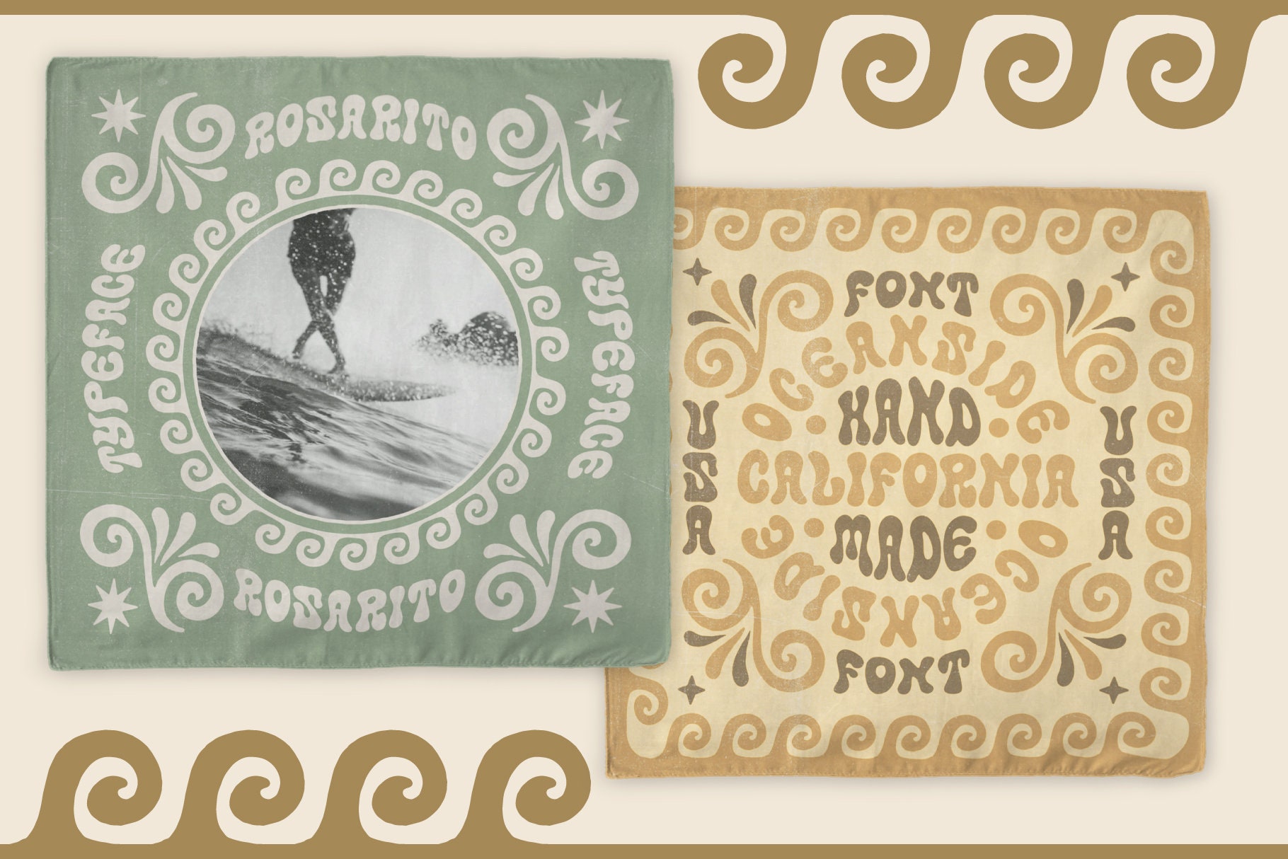 Rosarito Typeface | Surf Font - Etsy