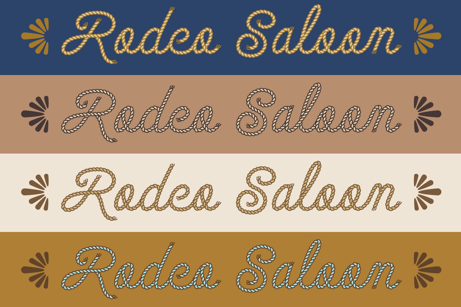 Desert Rope Typeface | Western Script Font - Etsy