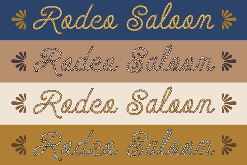 Desert Rope Typeface | Western Script Font - Etsy