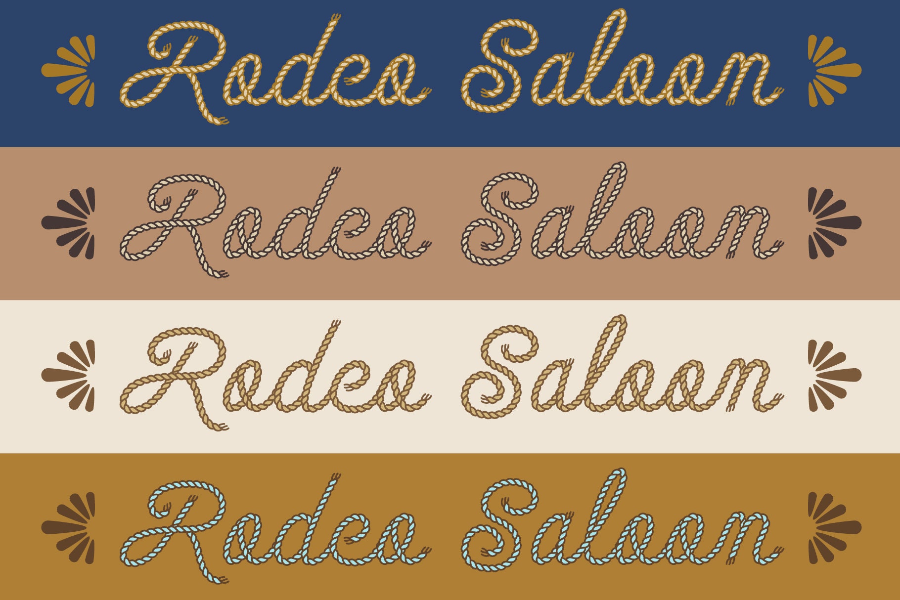 Desert Rope Typeface | Western Script Font - Etsy