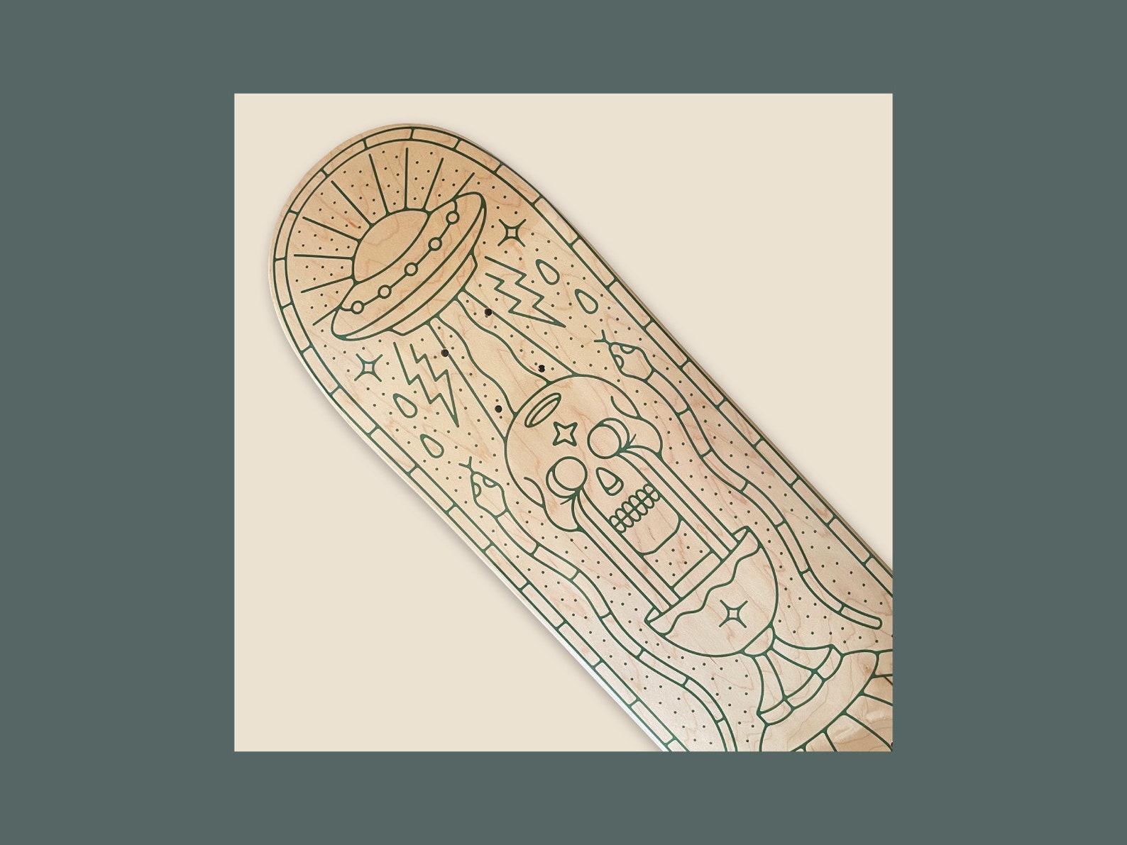 Skull Skateboard Deck - Etsy