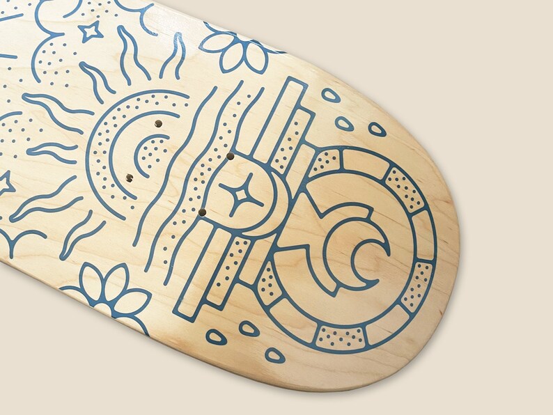 Sun & Eye Skateboard Deck - Etsy