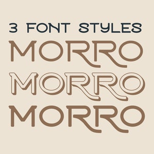 Morro Typeface Modern Font | Etsy