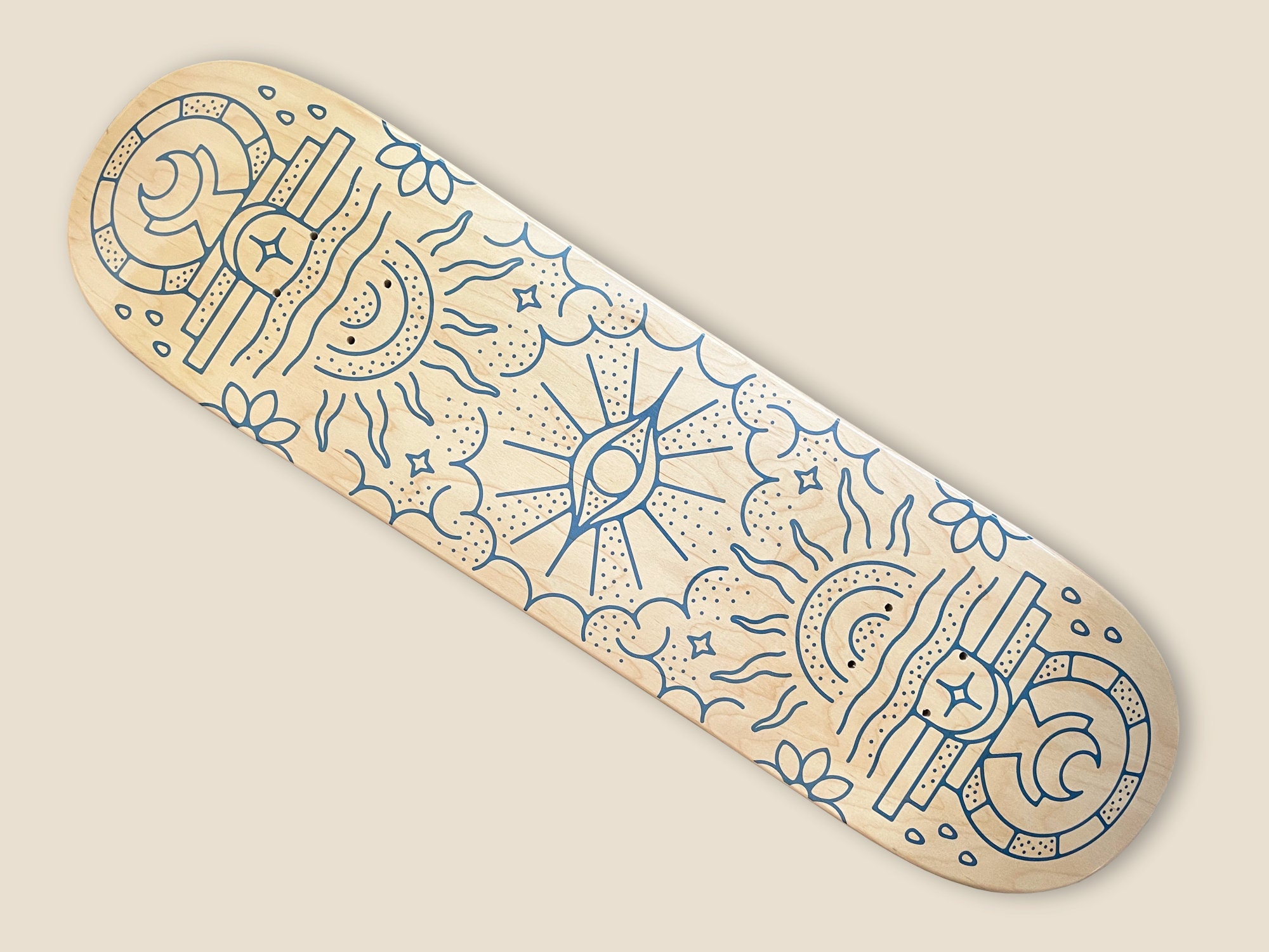 Sun & Eye Skateboard Deck - Etsy