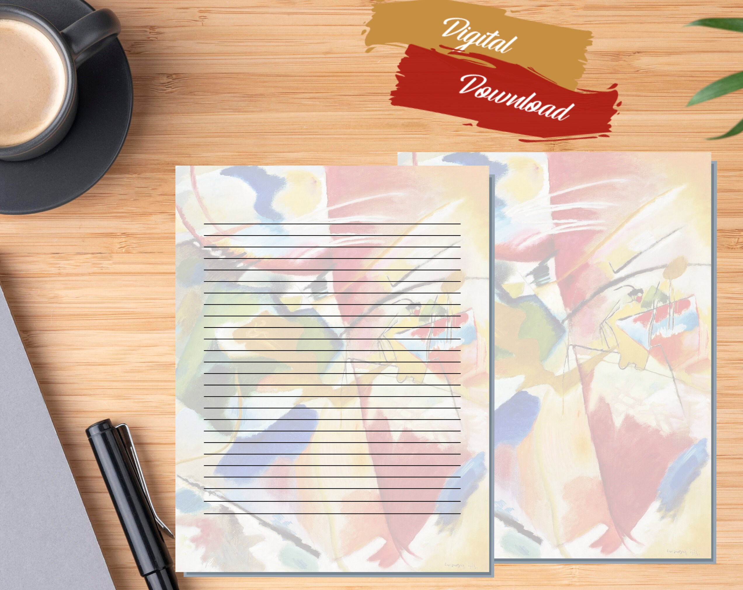 Wassily Kandinsky Printable Stationery, Digital Download, Printable ...