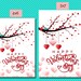 Printable Valentine's Day Greeting Card, Downloadable Card, Hanging ...