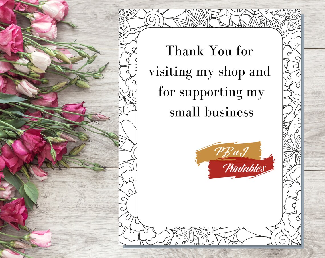 Printable Floral Border Coloring Stationery, Digital Download ...