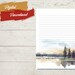 Printable Watercolor Trees on a Lake Letter Writing Paper, Printable ...