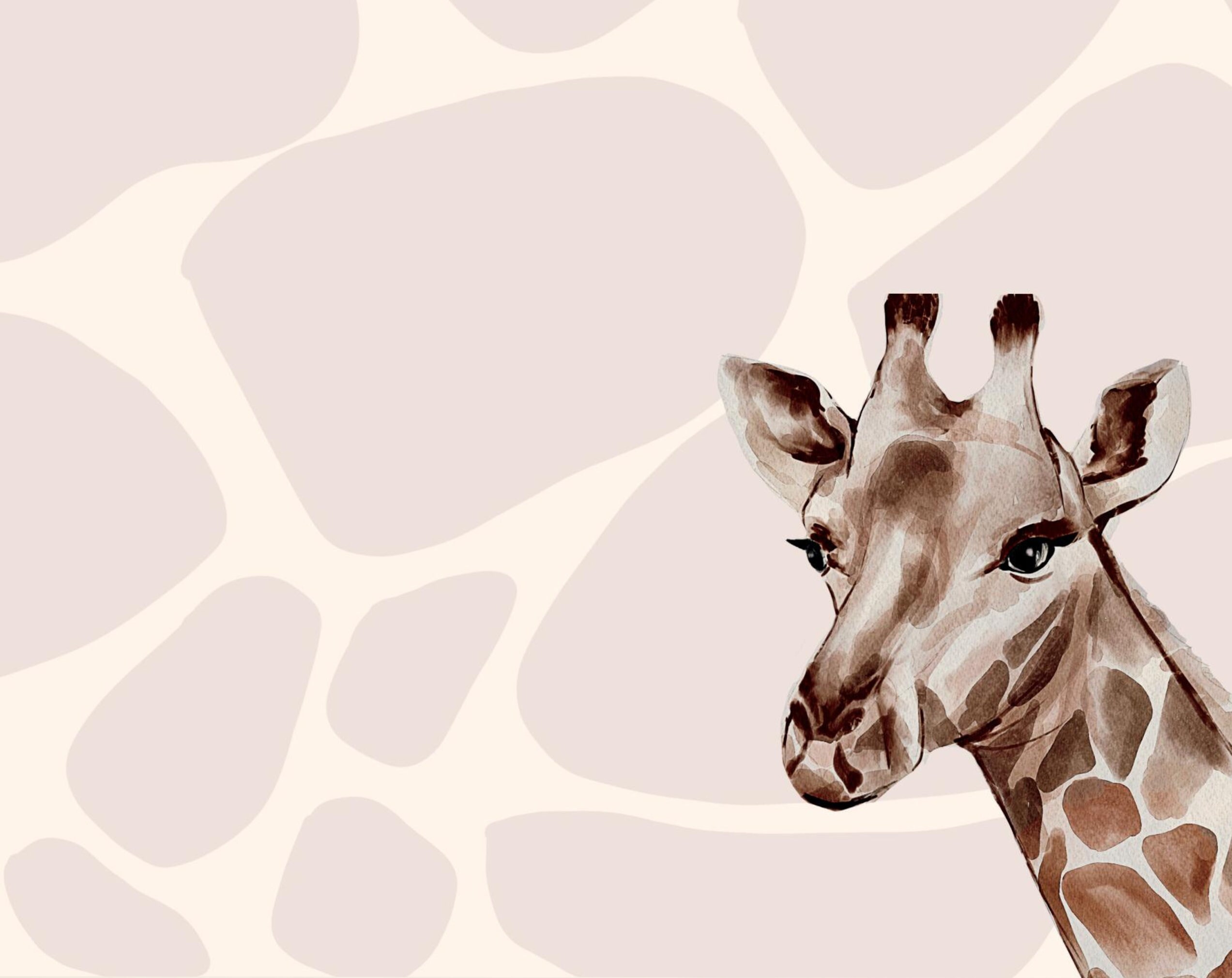 Giraffe Printable Letter Writing Paper, Digital Download, Giraffe Print ...