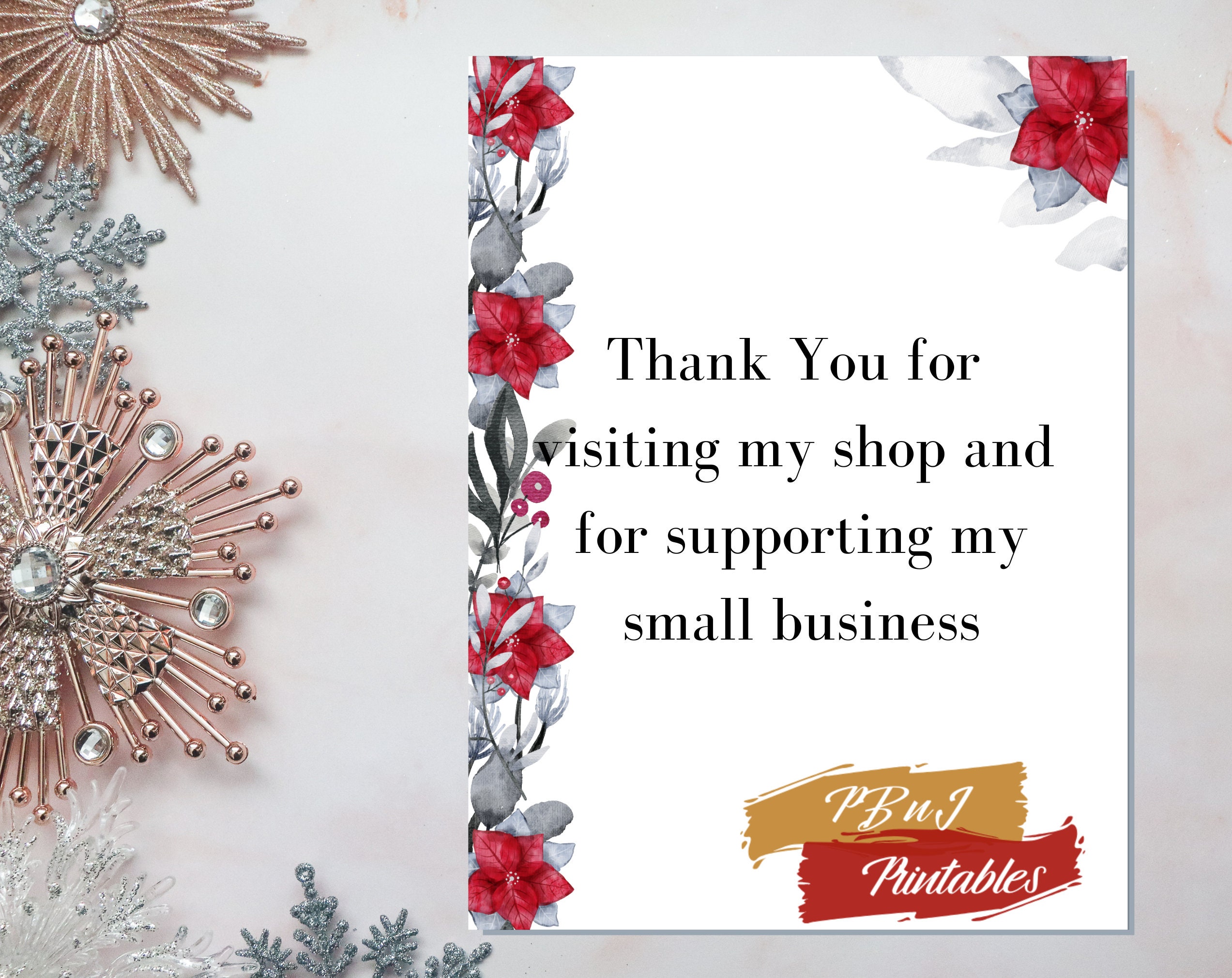 Printable Christmas Poinsettias Letter Writing Paper Digital - Etsy