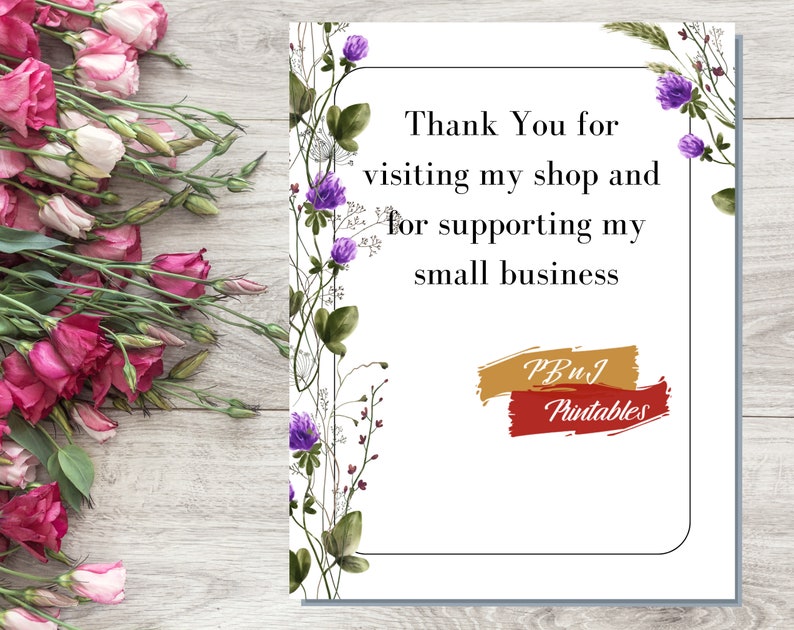 Printable Purple Watercolor Flowers Letter Writing Paper, Digital ...