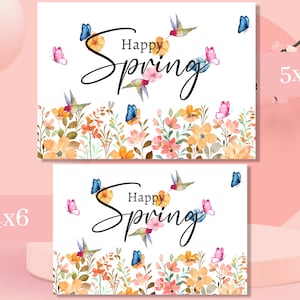 Printable Spring Greeting Card, Downloadable Card, Happy Spring ...