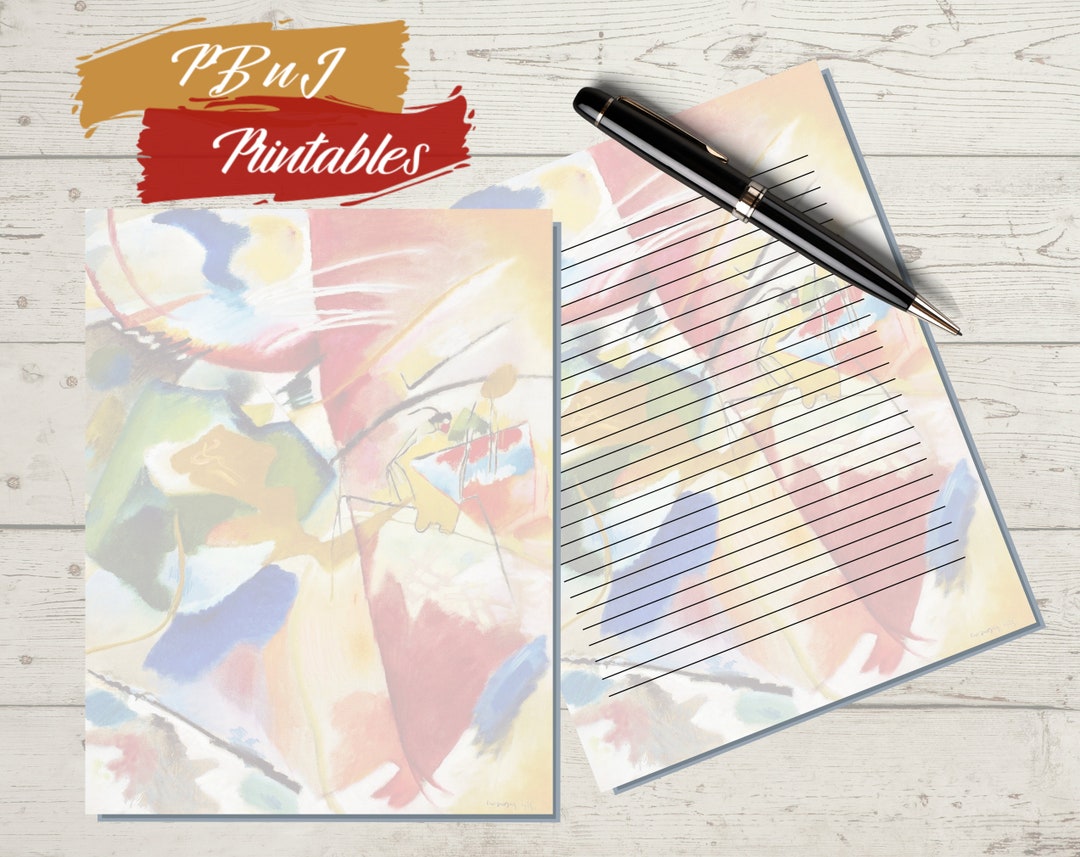 Wassily Kandinsky Printable Stationery, Digital Download, Printable ...