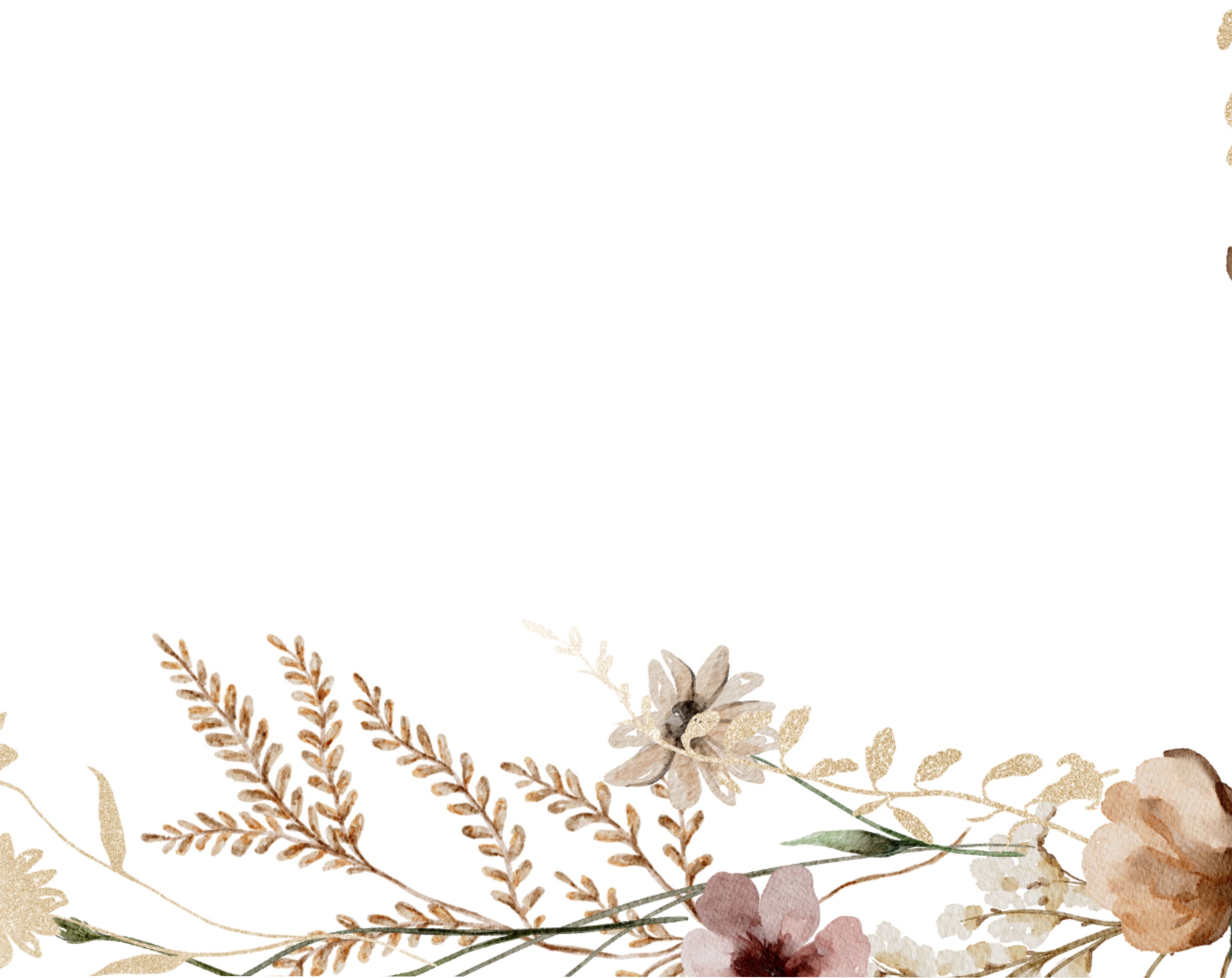 Printable Watercolor Botanical Letter Writing Paper, Digital Download ...