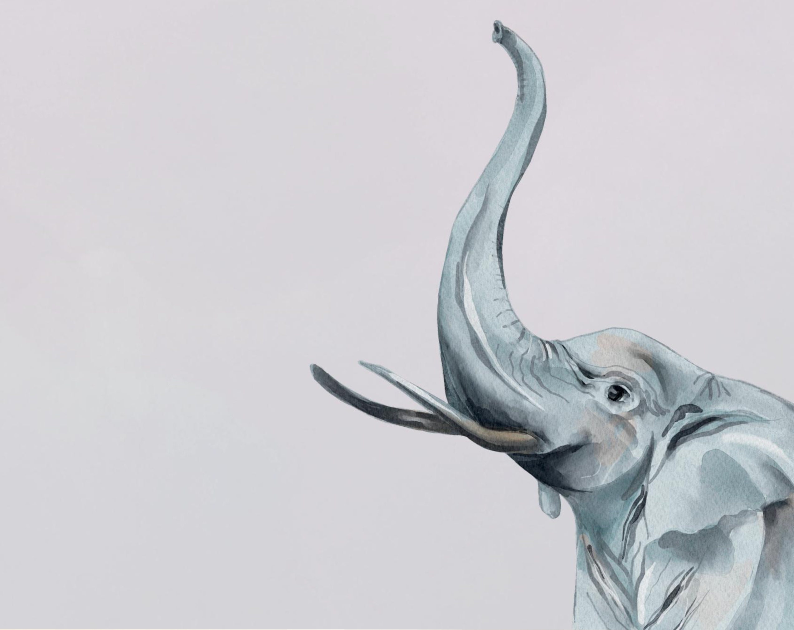 Elephant Printable Stationery, Digital Download, Digital Letter Writing ...