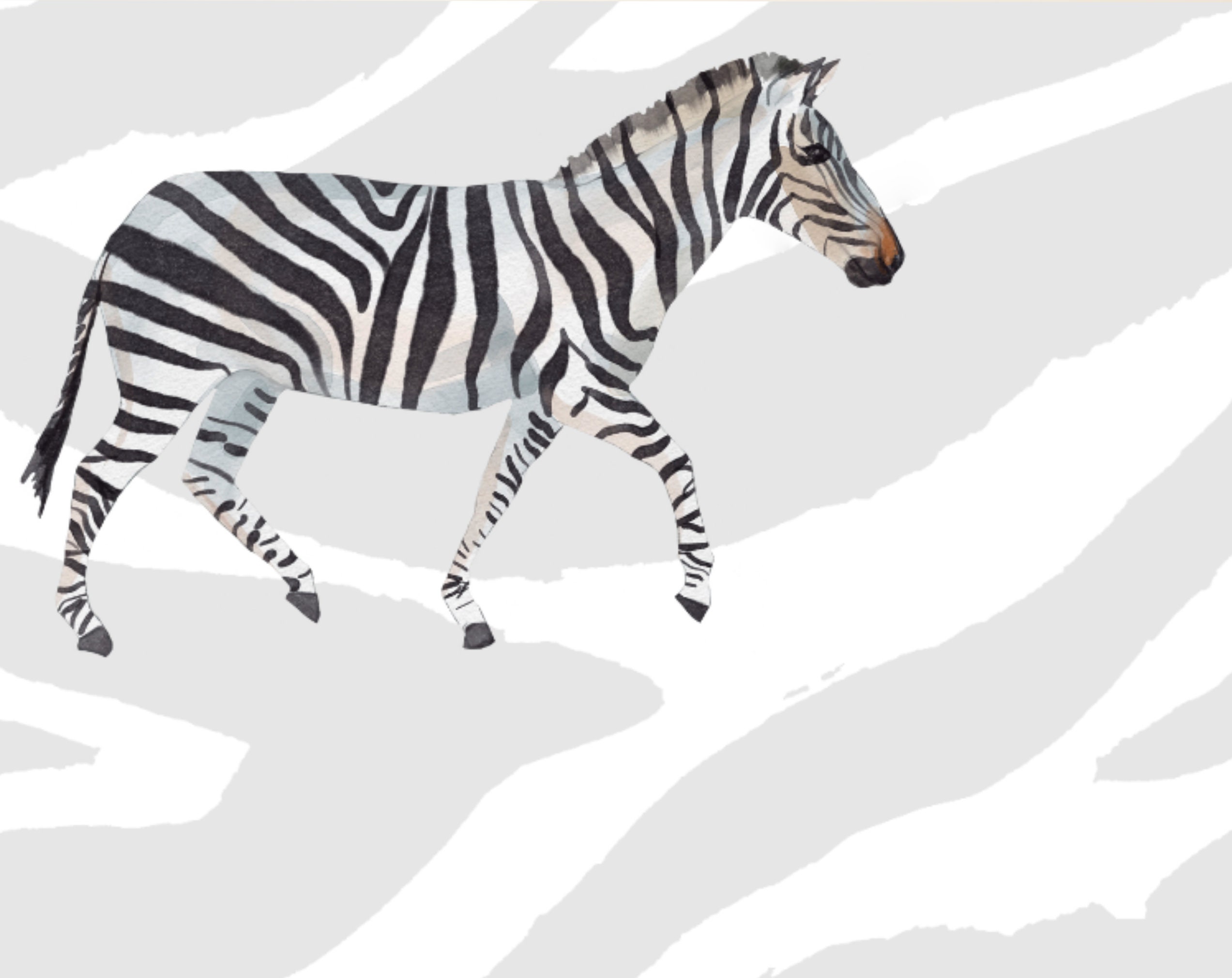 Zebra Printable Stationery, Digital Download, Printable Letter Writing ...