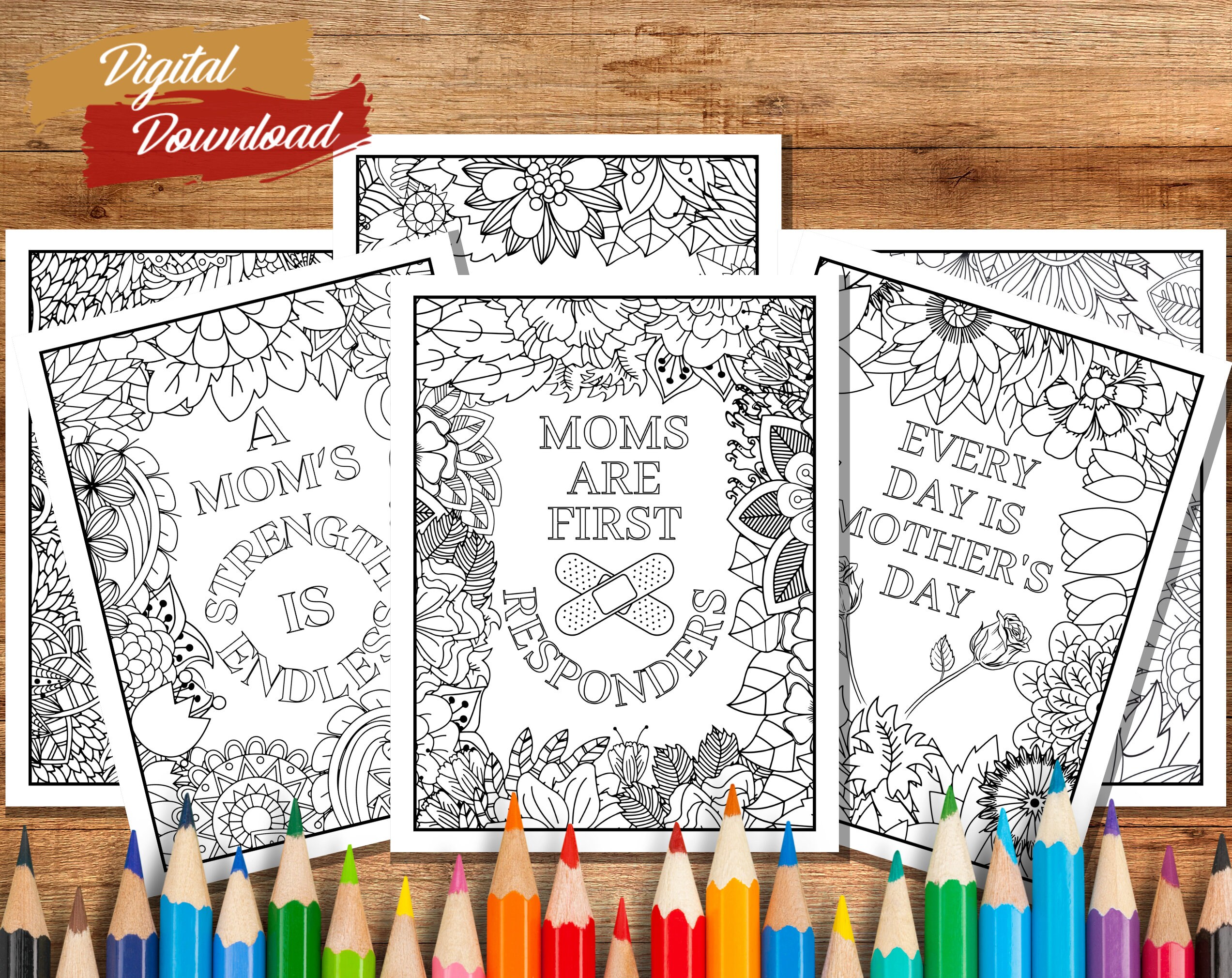 Mom-inspired Coloring Pages, 50 Printable Inspirational Quotes ...