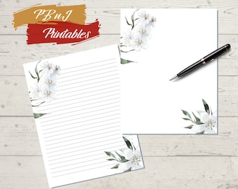 Clover Printable Writing Paper Watercolor Flower Printable - Etsy