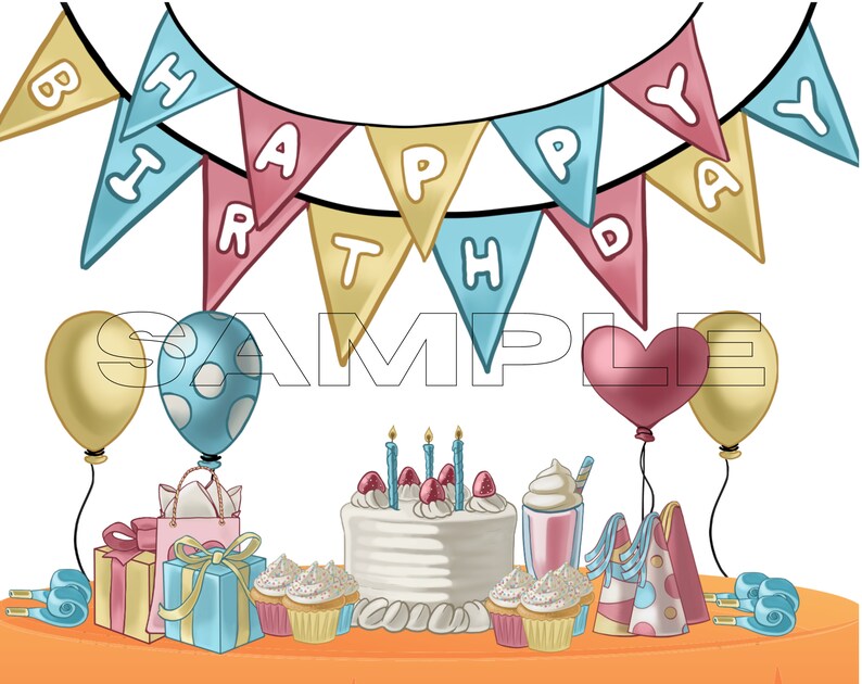 Printable Happy Birthday Greeting Card, Downloadable Card, Happy ...