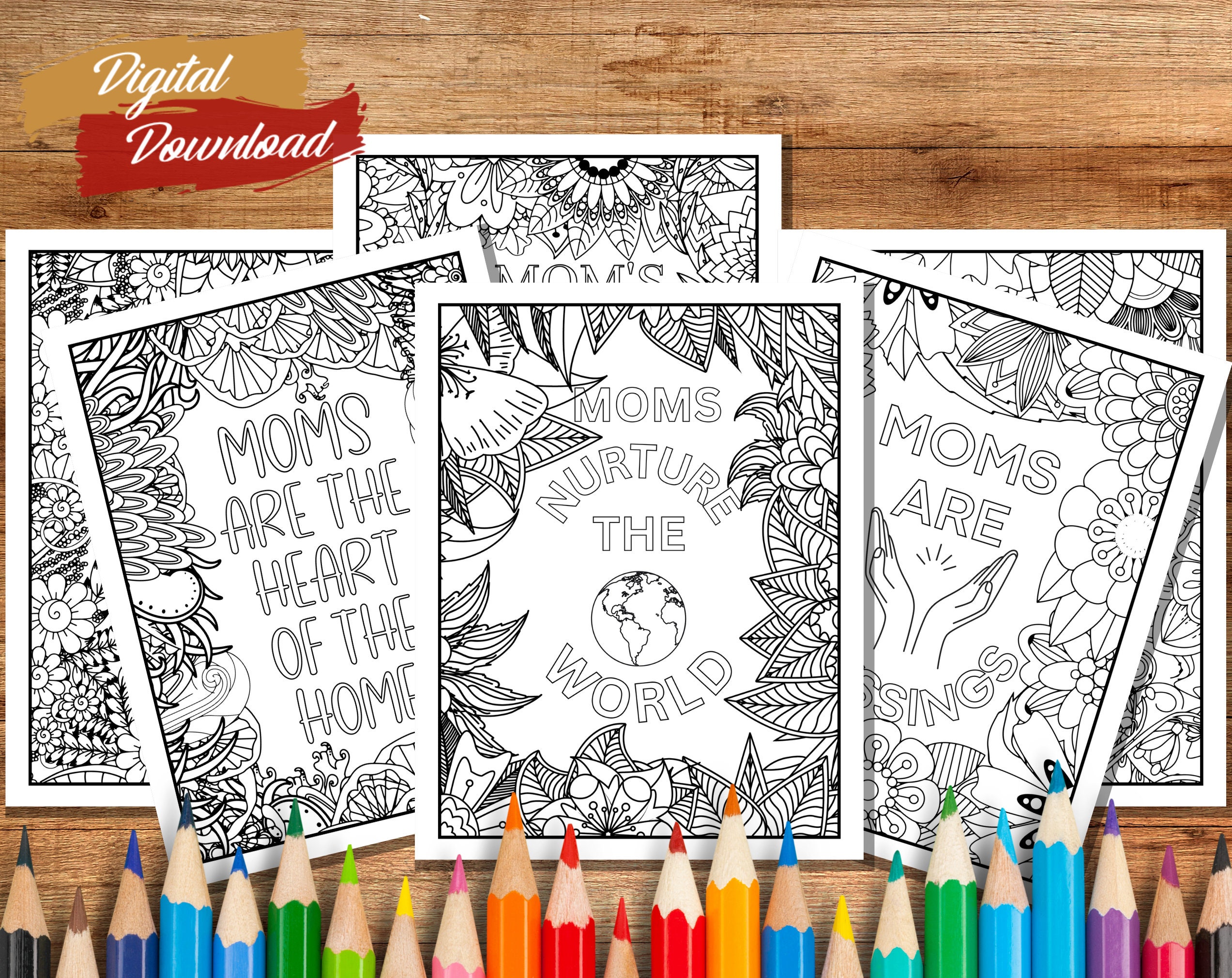 Mom-inspired Coloring Pages, 50 Printable Inspirational Quotes ...
