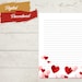 Valentine's Day Writing Paper, Digital Download, Heart Boarder ...