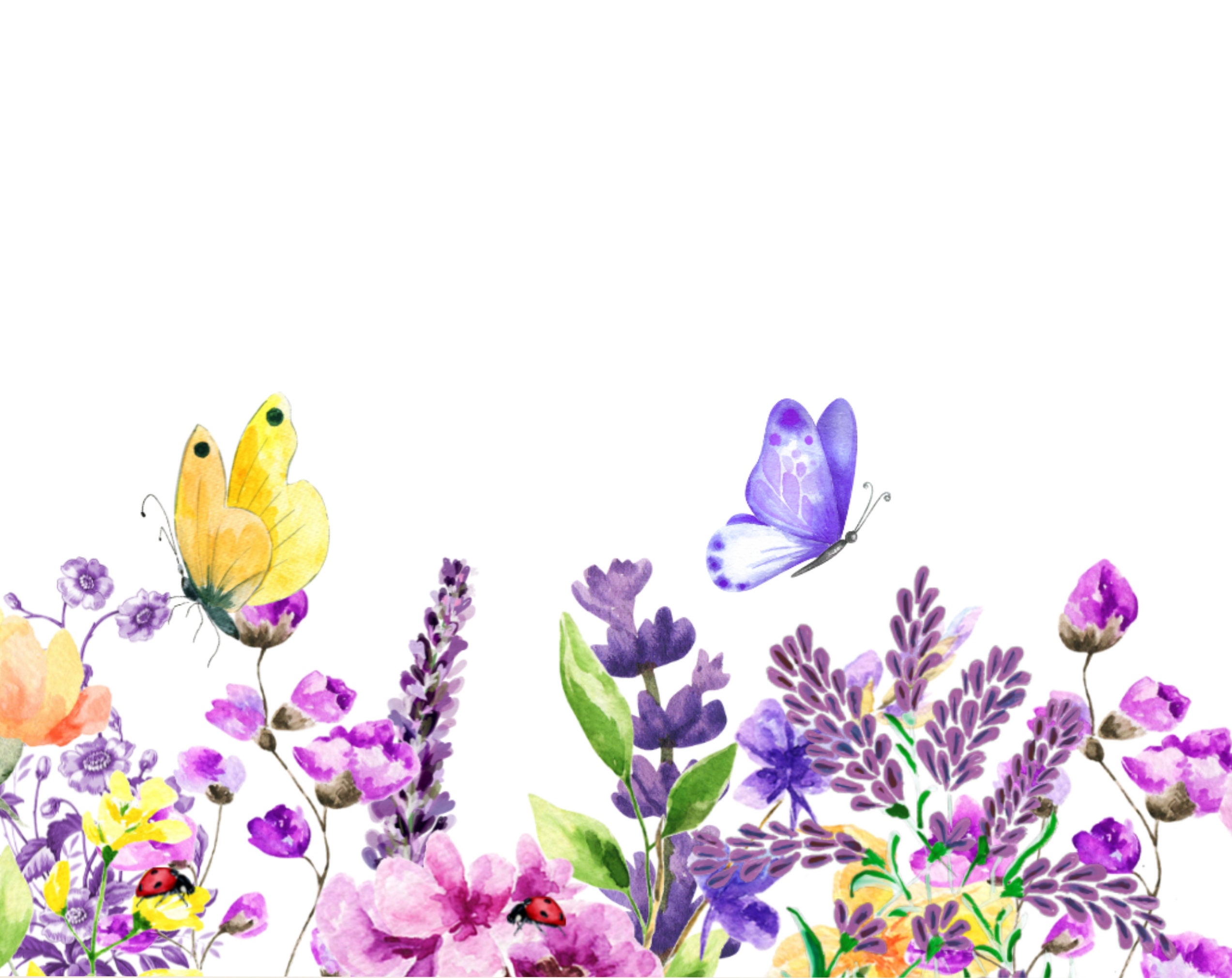 Botanical Garden Letter Writing Paper, Digital Download, Lavender ...