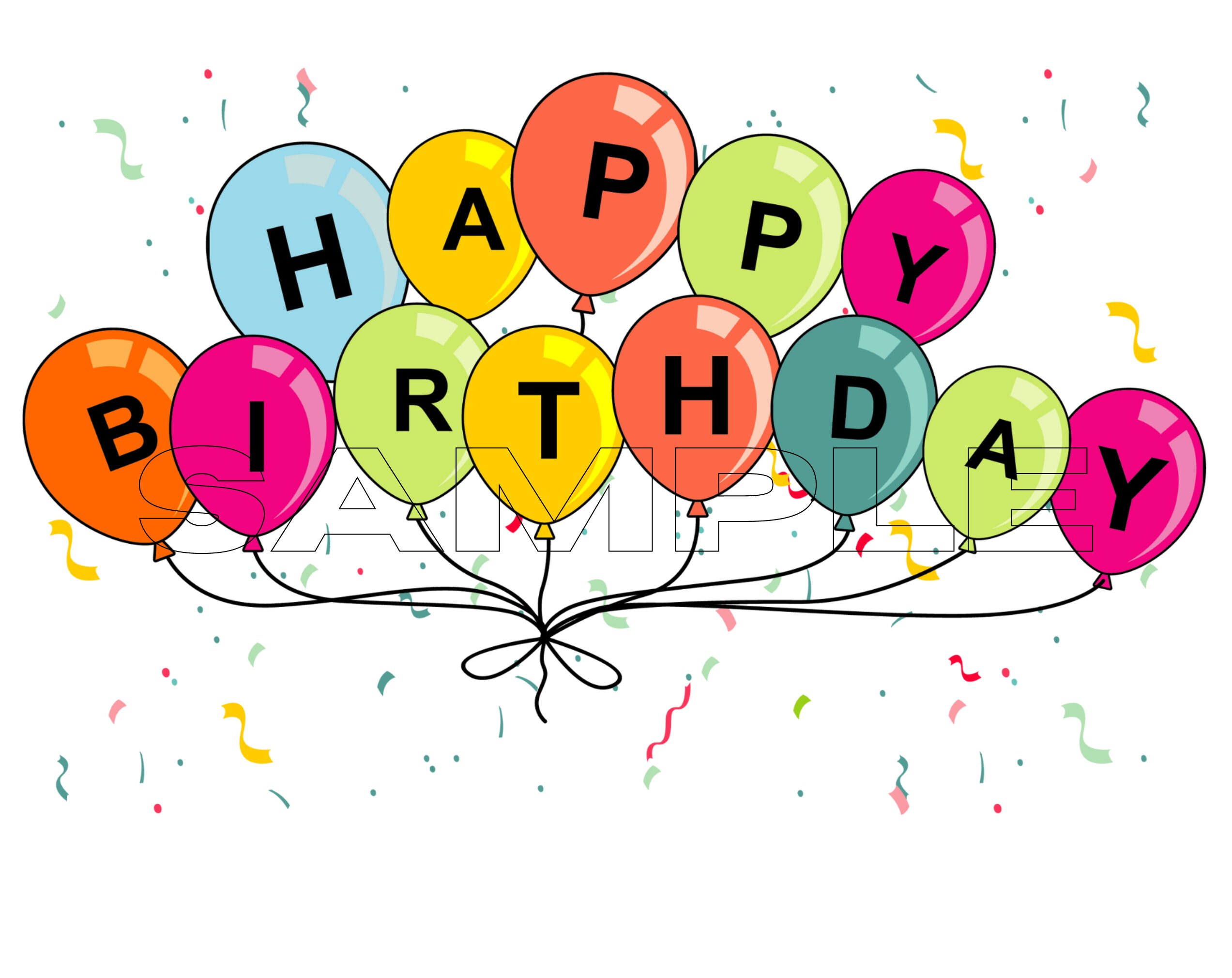 Printable Happy Birthday Greeting Card, Downloadable Card, Happy ...