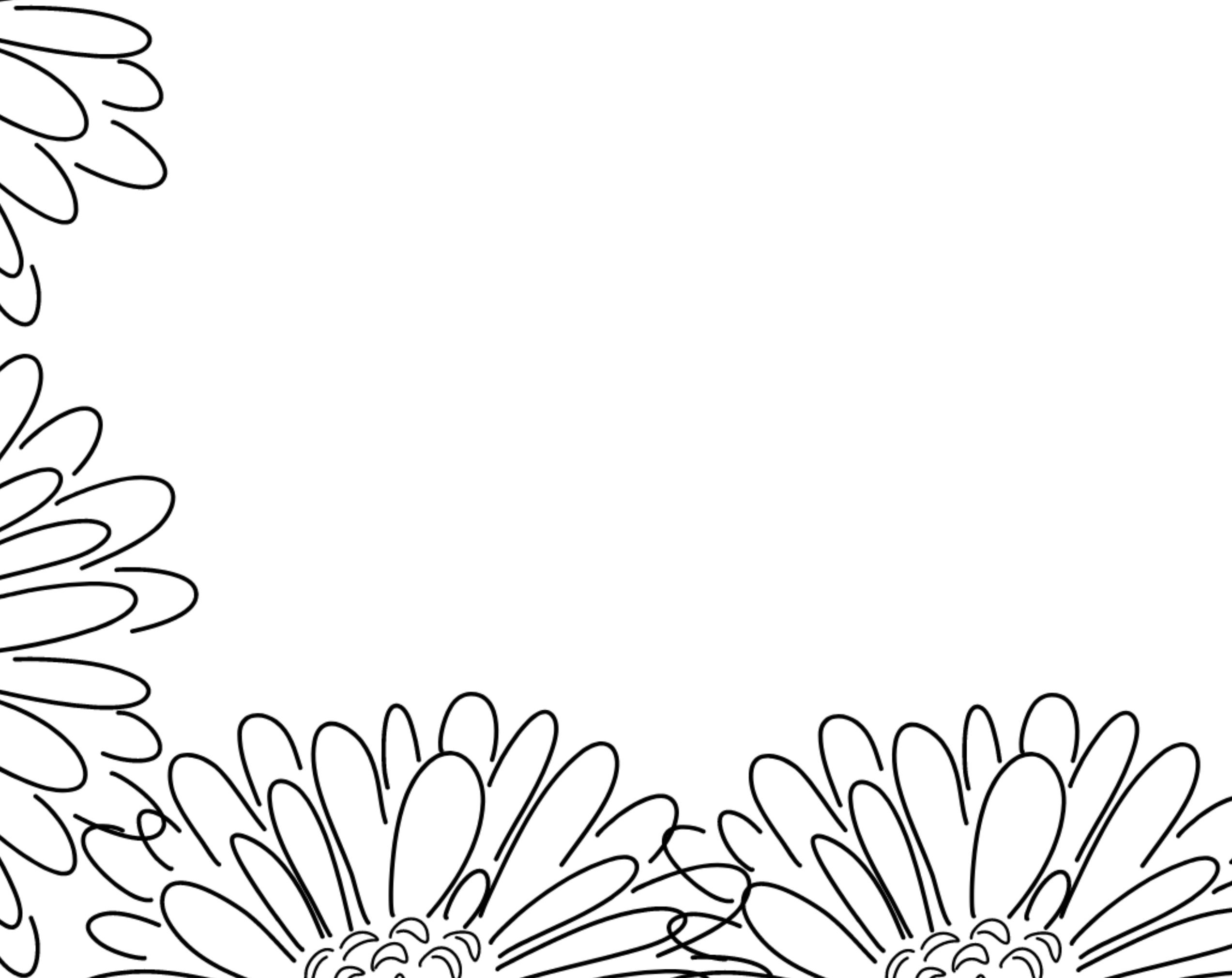 Printable Floral Coloring Stationery, Digital Download, Printable ...