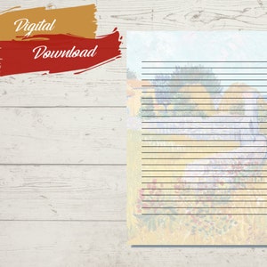 Van Gogh Printable Stationery, Digital Download, Printable Letter ...