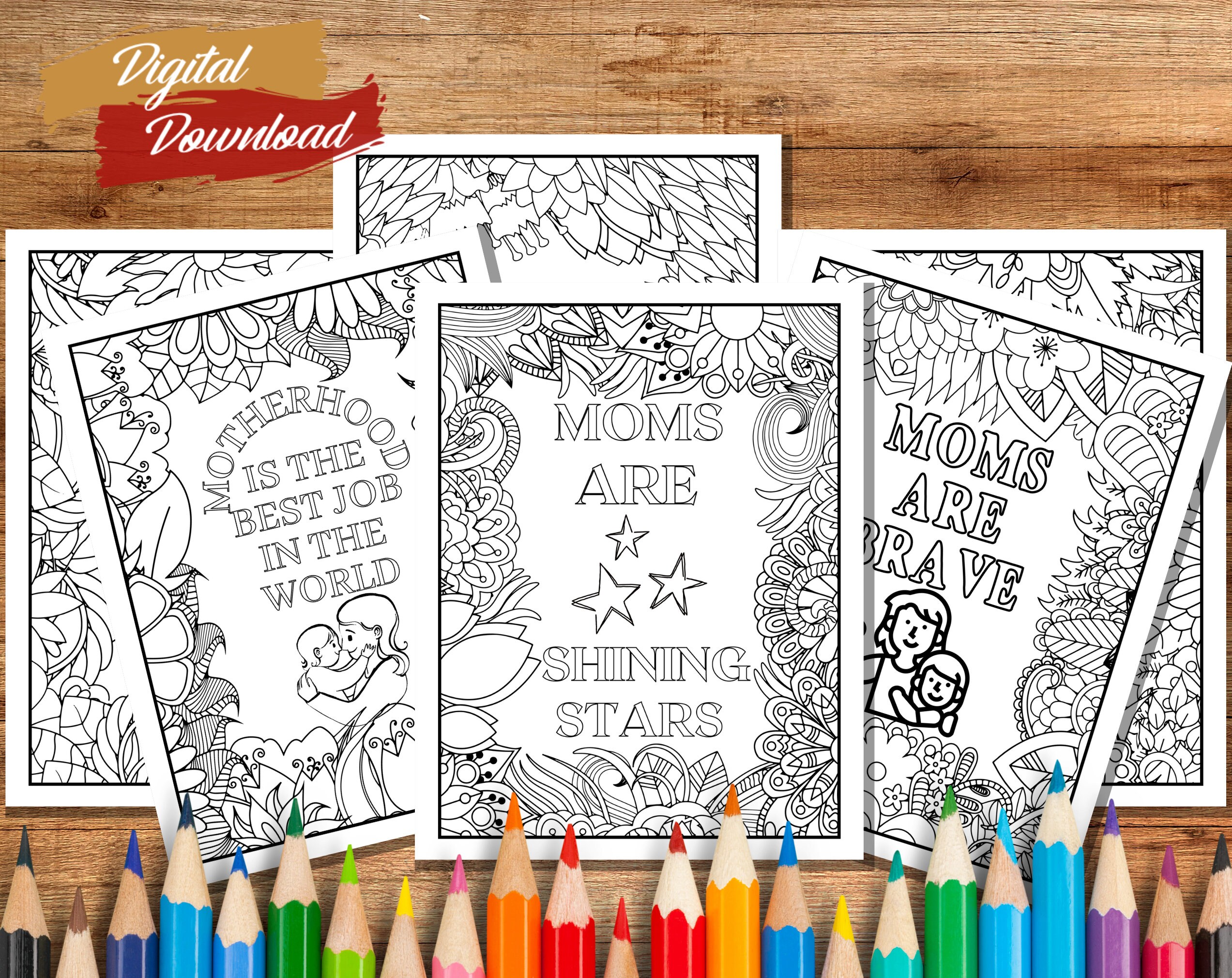 Mom-inspired Coloring Pages, 50 Printable Inspirational Quotes ...