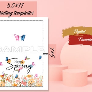 Printable Spring Greeting Card, Downloadable Card, Happy Spring ...