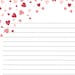 Valentine's Day Letter Writing Paper, Digital Download, Floating Heart ...