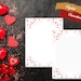 Valentine's Day Letter Writing Paper, Digital Download, Floating Heart ...